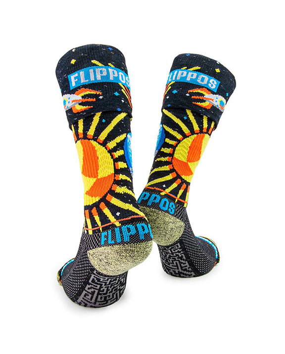 FLIPPOS壓力襪-Space Camp Night 小太空人 深灰 | Cycling FABRO 頂級車衣專賣店